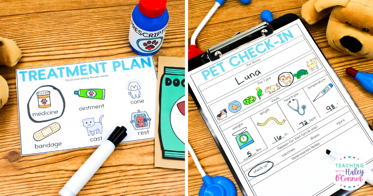 Setting Your Vet Dramatic Play Center | Teaching With Haley O'Connor